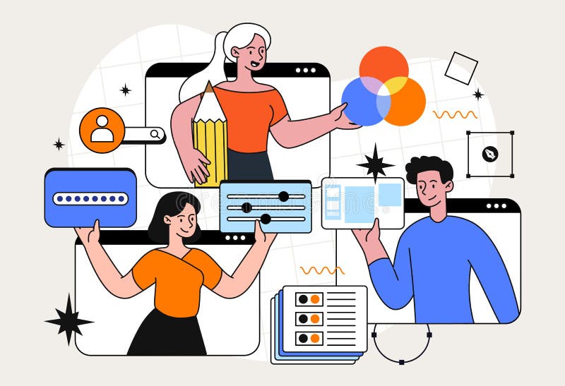 UI UX design stock illustration. Illustration of isolated - 262682352