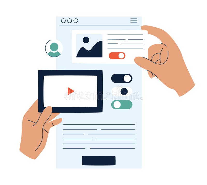 UI UX Design of Mobile App Concept. Abstract Phone Application ...
