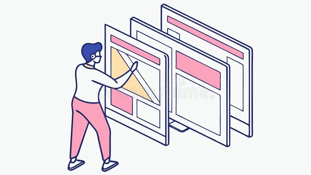 UI UX Design Process, Digital Interface, Vector Design Generative AI Stock Vector - Illustration ...