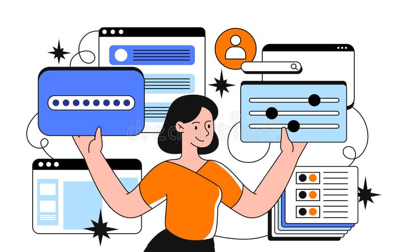 Ui Ux design stock vector. Illustration of design, doodle - 255244827