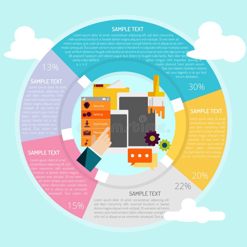 UI UX Development Infographic Stock Vector - Illustration of website ...