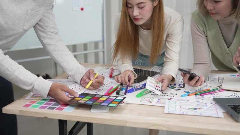 Ui Ux Ontwerper Brainstorming Mobile App Layout Design on Creative ...