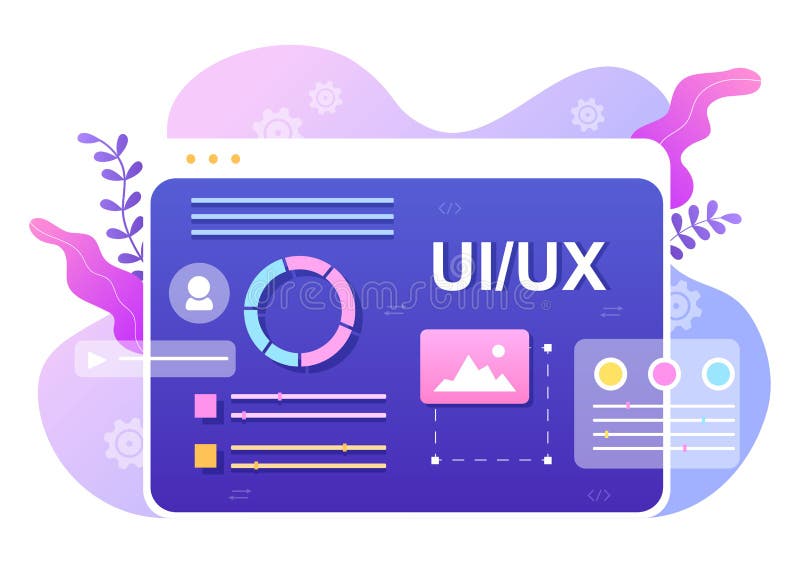 UI & UX Programmer Flat Design Vector Illustration for Business ...