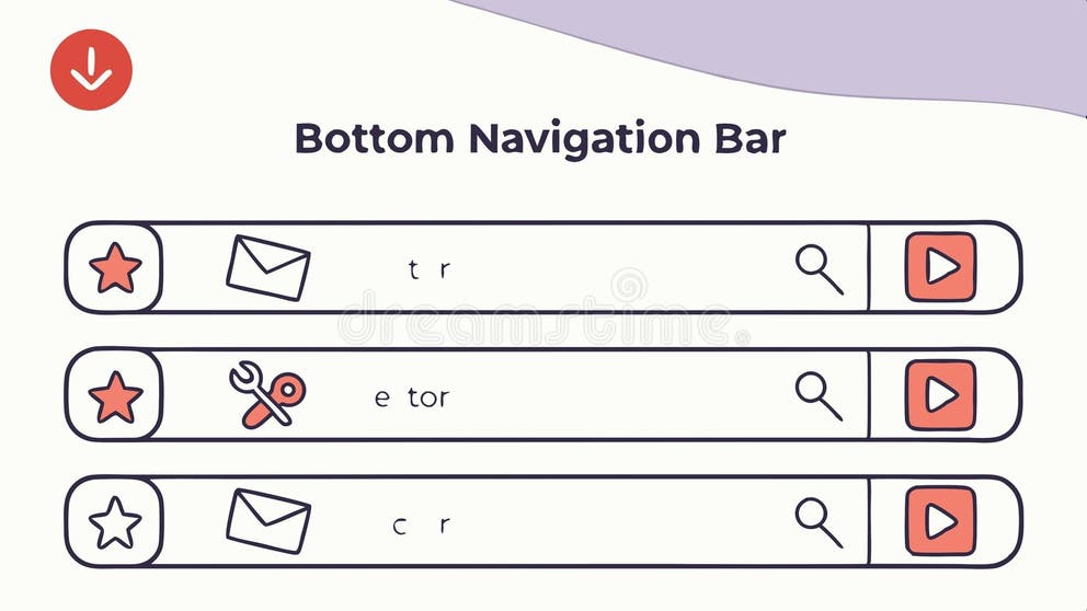 Bottom Navigation Bar Stock Illustrations – 200 Bottom Navigation Bar ...