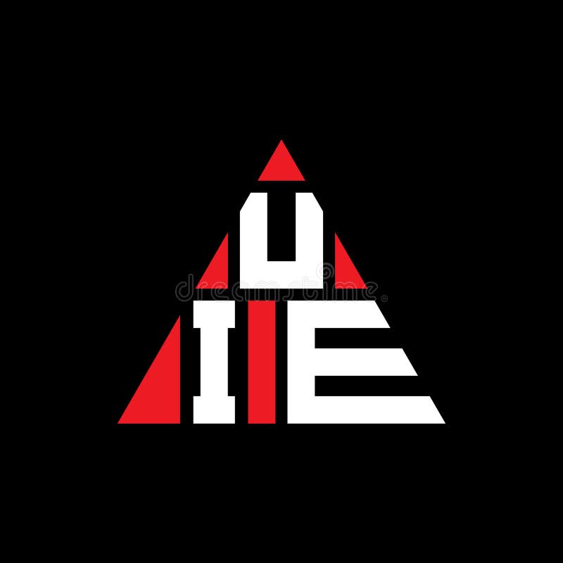 UIE Triangle Letter Logo Design with Triangle Shape. UIE Triangle Logo ...
