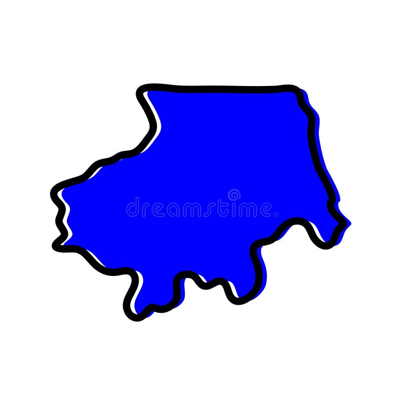 Uige Province of Angola Vector Map Design Stock Vector - Illustration ...