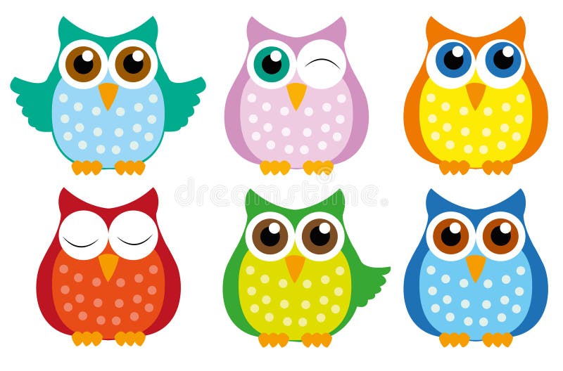 Uil vector illustratie. Illustratie bestaande uit blauw - 36656282