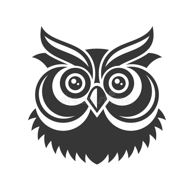 Uil Embleem Van De Hipster Het Eenvoudige Stijl Op Witte Achtergrond ... Uil Embleem Van De Hipster Het Eenvoudige Stijl Op Witte Achtergrond ...