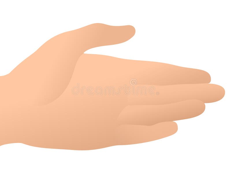 Uitgestrekte helpende hand vector illustratie. Illustration of zorg ...
