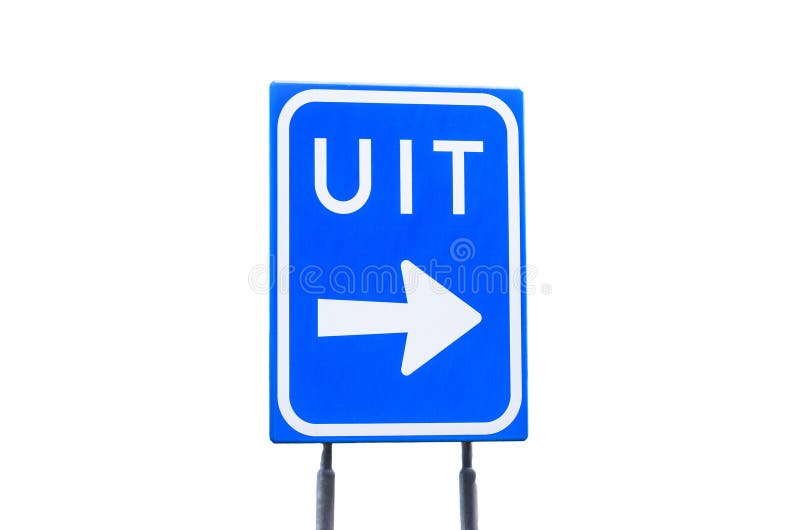 Uit, Dutch Motorway Traffic Signs Stock Image - Image of change ...