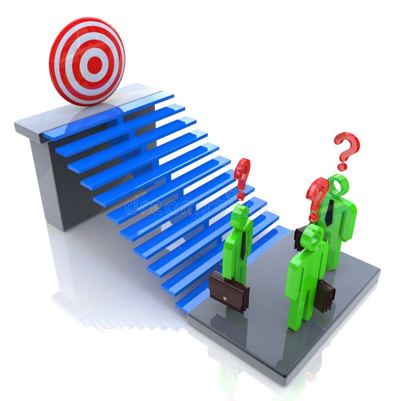 Uitdagingen Aan Het Bereiken Van Het Doel Stock Illustratie ...