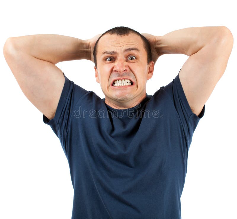 Uiterst boze mens stock afbeelding. Image of mens, uitdrukking - 25319939