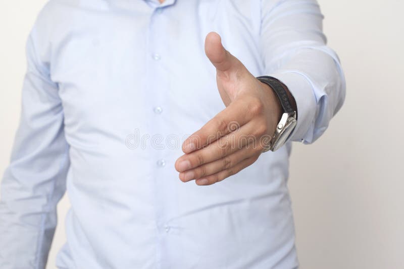 Uitgestrekte hand stock afbeelding. Image of overeenkomst - 34249505