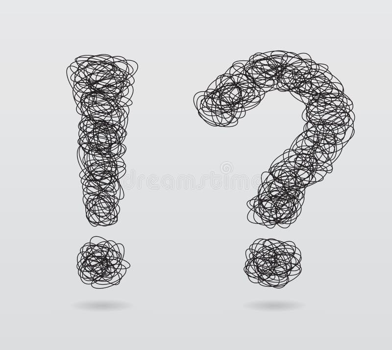 Uitroep en vraagteken vector illustratie. Illustration of begrip - 19664914