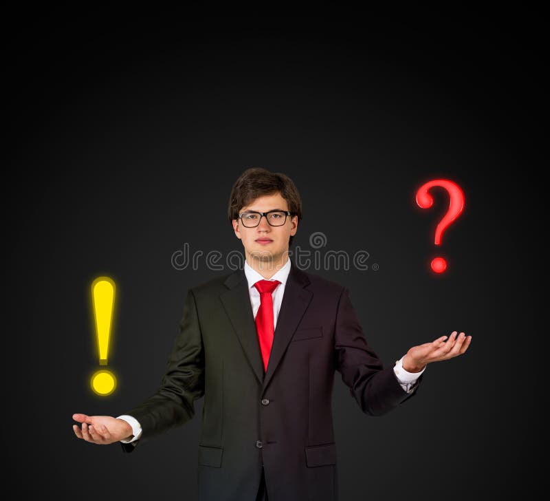 Uitroep en Vraagteken stock afbeelding. Image of vriendschappelijk ...