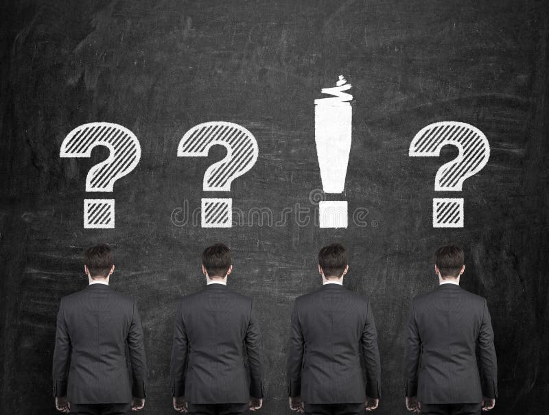 Uitroep En Vraagteken Lucht Stock Foto - Image of vraag, motivatie ...