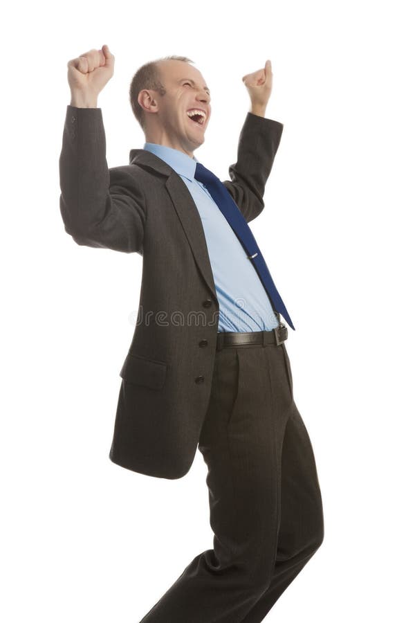 Uitroepende Bedrijfspersoon Stock Foto - Image of knipsel, achtergrond ...