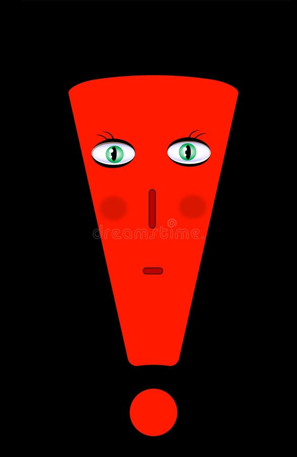 Rood uitroeptekenteken stock illustratie. Illustratie bestaande uit ...