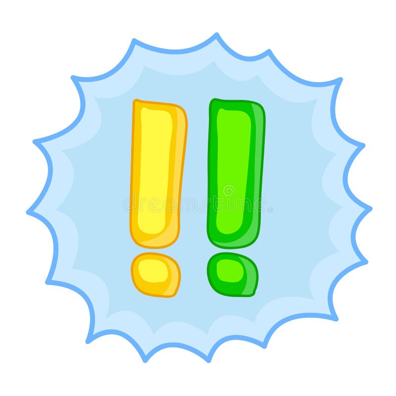 Uitroepteken vector illustratie. Illustration of schaduw - 32258654