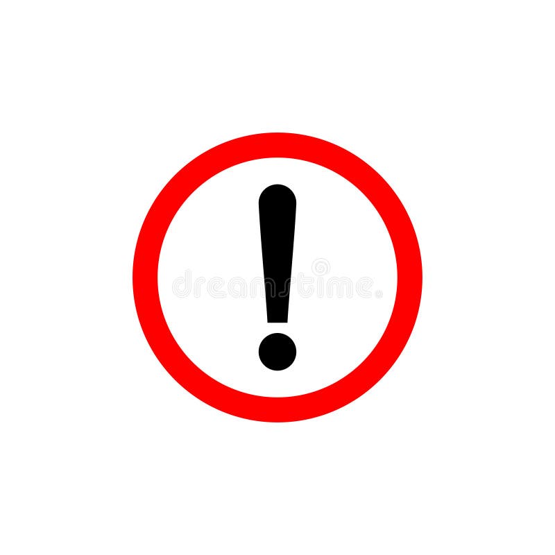 Uitroepteken, Het Ronde Symbool Van De Gevaarwaarschuwing Vector ...