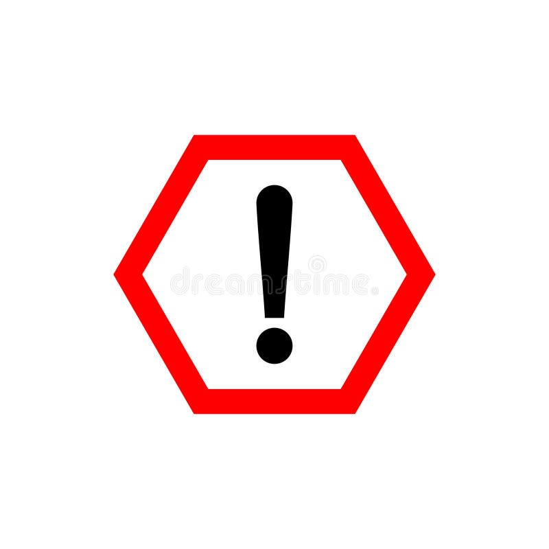 Uitroepteken, Het Symbool Van De Gevaarwaarschuwing Vector Illustratie ...