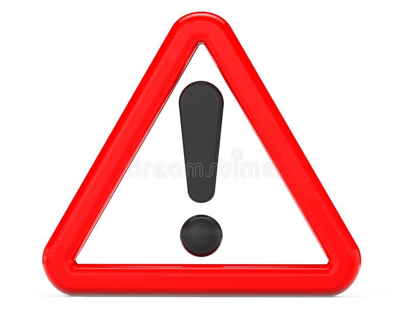 Uitroepteken in Rode Driehoek Stock Illustratie - Illustration of ...