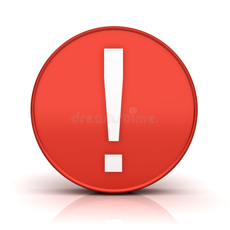 Uitroepteken in Rood Cirkelteken Stock Illustratie - Illustration of ...