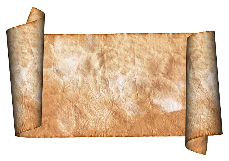 Oude Rol, Perkament, Reeks Van De Papyrus De Realistische 3d ...