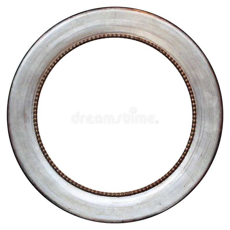 Uitstekend Rond Gemetalliseerd Kader Stock Afbeelding - Image of leeg ...