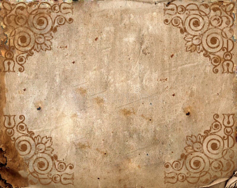 Uitstekende Achtergrond - Oud Document Stock Illustratie - Illustration ...