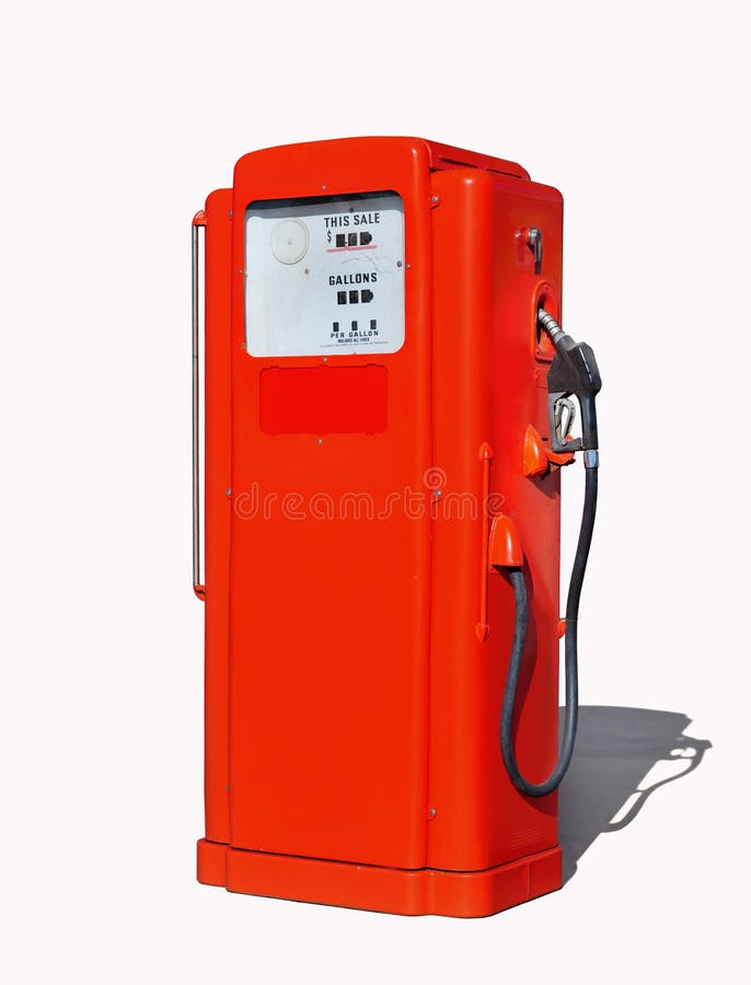 Uitstekende (retro) Rode Benzinepomp Stock Afbeelding - Image of ...