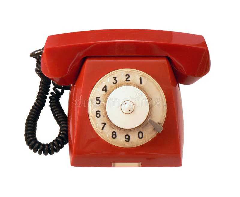 Rode ouderwetse telefoon stock afbeelding. Image of wijnoogst - 22741121