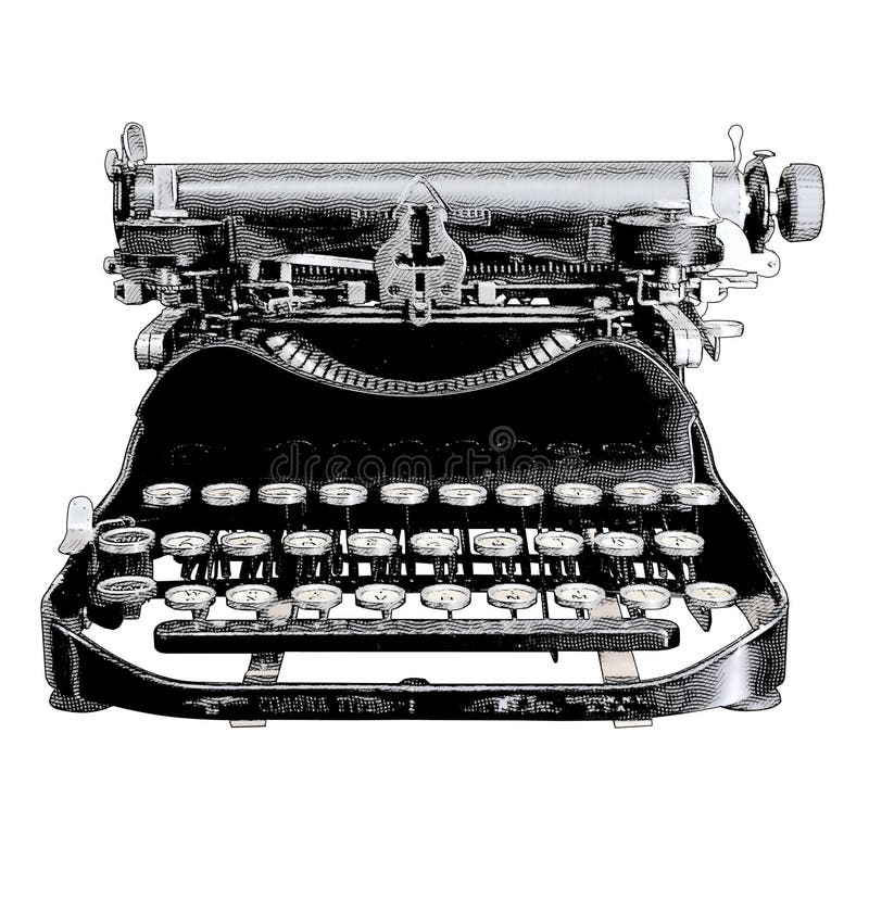 Oude Typemachine-logo Van Schrijfmachine-pictogram Vectorsjabloon ...