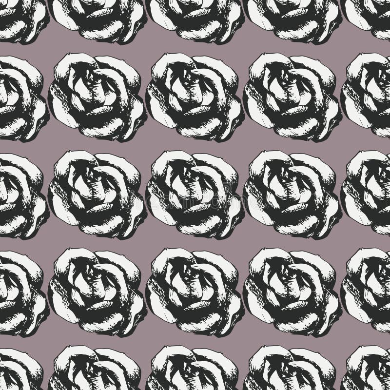 Uitstekende Zwart-wit Nam Patroon Toe Vector Illustratie - Illustration ...