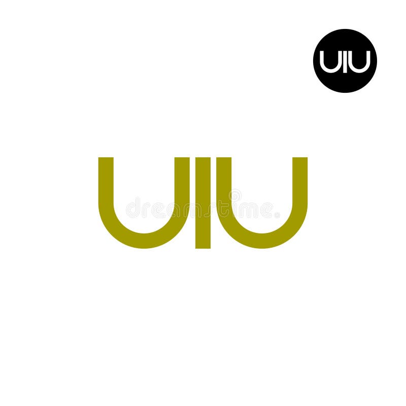 UIU Logo Letter Monogram Design Stock Vector - Illustration of ...