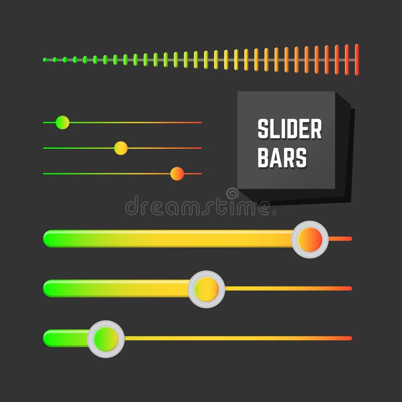 UIx slider bars stock vector. Illustration of preference - 101234388