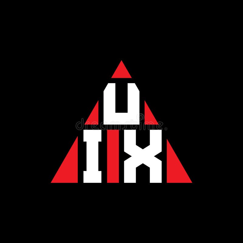 UIX Triangle Letter Logo Design with Triangle Shape. UIX Triangle Logo ...