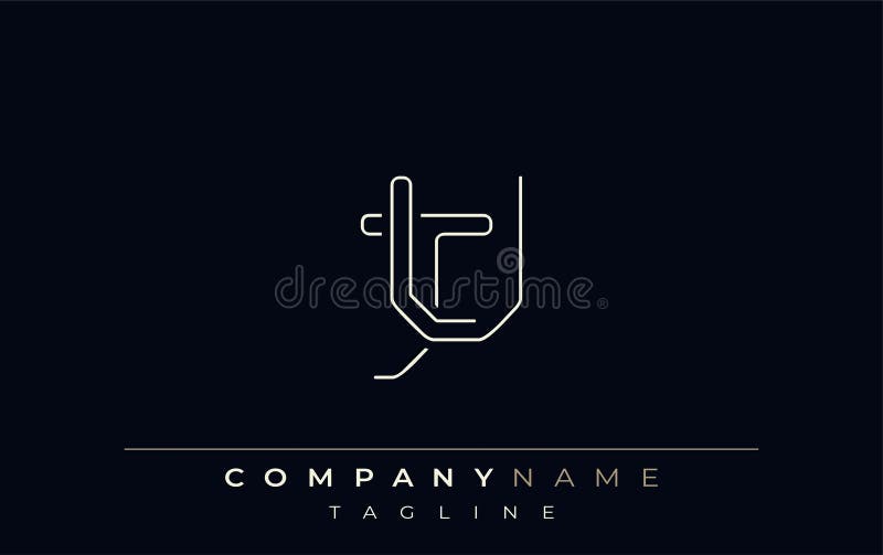 UJ Abstract Line Style Logo Stock Vector - Illustration of minimalistic ...