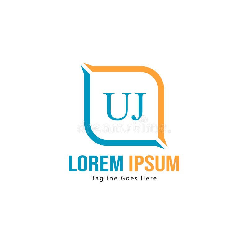 UJ Letter Logo Design. Creative Modern UJ Letters Icon Illustration ...
