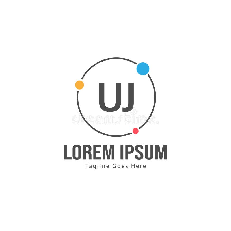 UJ Letter Logo Design. Creative Modern UJ Letters Icon Illustration ...