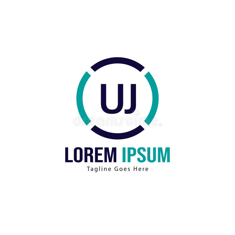UJ Letter Logo Design. Creative Modern UJ Letters Icon Illustration ...