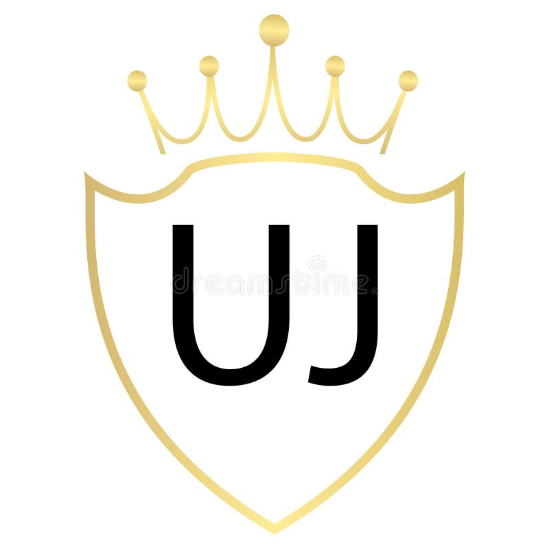 UJ Letter Logo Design with Simple Style Stock Illustration ...