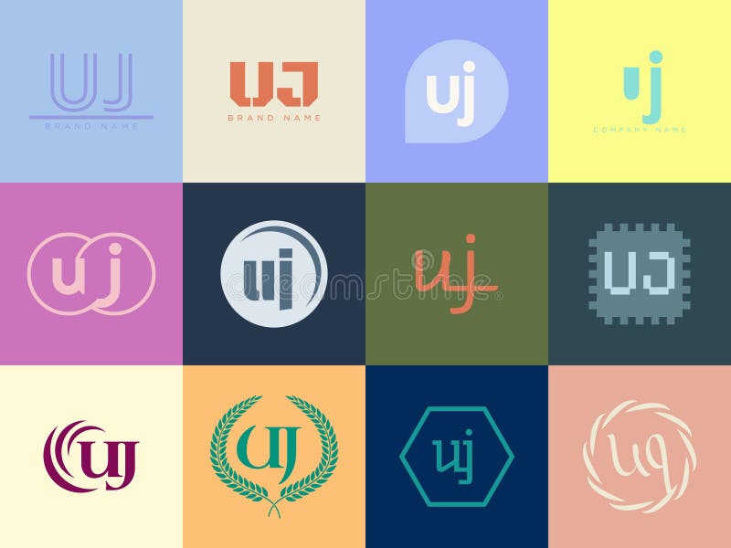 UJ Logo Company Template. Letter U and J Logotype Stock Illustration ...