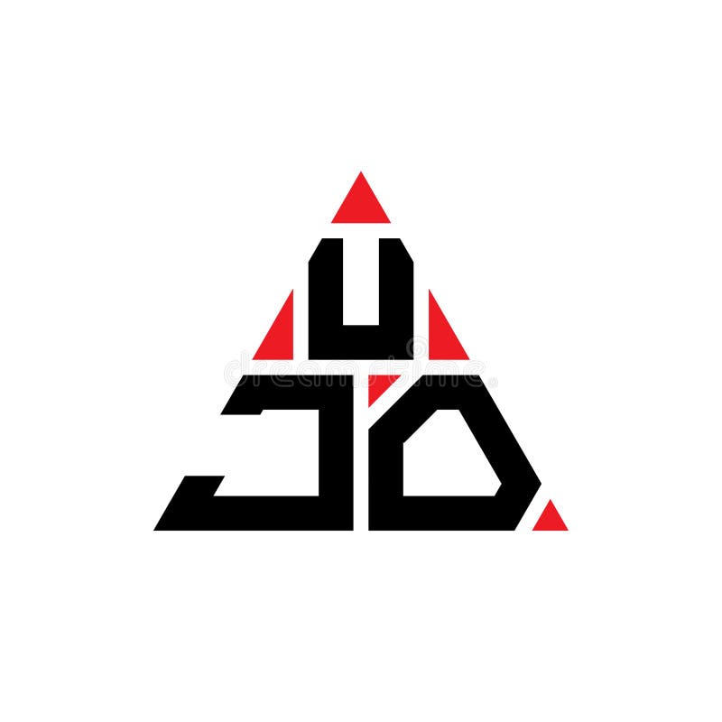 UJO Triangle Letter Logo Design with Triangle Shape. UJO Triangle Logo ...