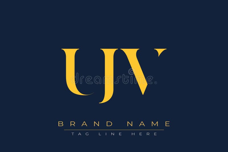 UJV Abstract Letter Logo Design Stock Vector - Illustration of clip ...