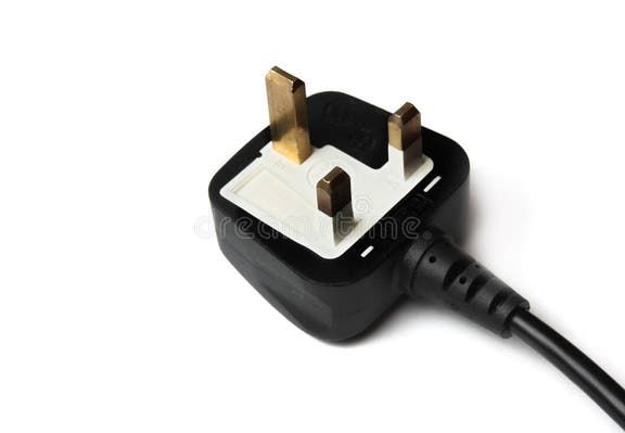 Uk 3 pin plug stock photo. Image of prongs, male, fused - 4317372