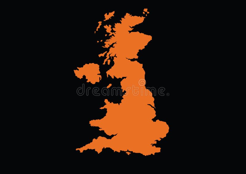 Contour map of UK stock vector. Illustration of nation - 4970679