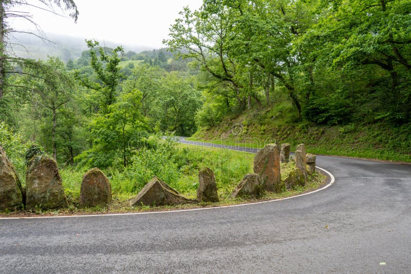 UK Cwmcarn Forest Stone Turn Stock Image - Image of woodland, backyard ...