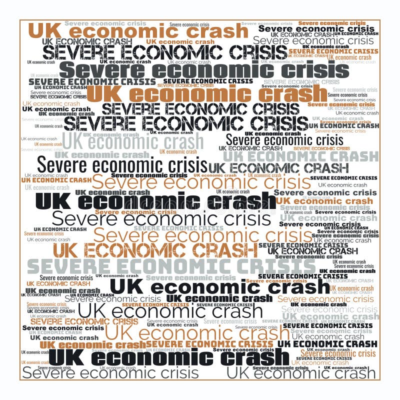 UK Economic Crash Text Header Background Illustration Stock ...