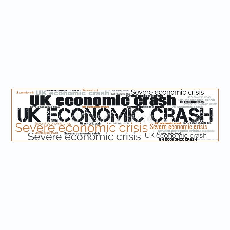 UK Economic Crash Text Header Background Illustration Stock ...